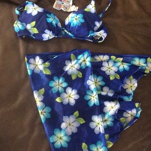 Catalina | Swim | Cobalt Blue Bathing Suit Top Wrap Coverup | Poshmark